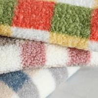 China Custom Anti Pill Sherpa Fleece Fabric Teddy Print 100% Polyester Knitting for sale