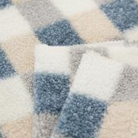 China 200gsm Plaid Printed Sherpa Lined Fleece Fabric 100% Polyester for sale