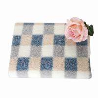 China 200gsm Plaid Printed Sherpa Lined Fleece Fabric 100% Polyester for sale