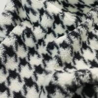 China Printed Patterned Sherpa Fleece Fabric 300gsm 150D For Blankets for sale
