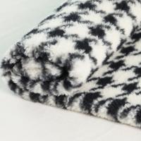 China Printed Patterned Sherpa Fleece Fabric 300gsm 150D For Blankets for sale