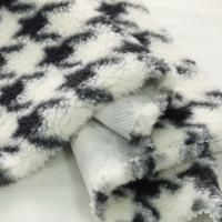 China Printed Patterned Sherpa Fleece Fabric 300gsm 150D For Blankets for sale