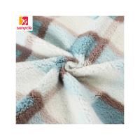 China Winter Warm Coat Carpet Bedding Green Sherpa Fabric 300gsm 150D for sale