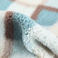 China Winter Warm Coat Carpet Bedding Green Sherpa Fabric 300gsm 150D for sale