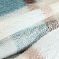 China Winter Warm Coat Carpet Bedding Green Sherpa Fabric 300gsm 150D for sale