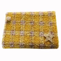 China 58'' 60'' 150D 300gsm Plaid Sherpa Fabric For Sofa Toys Pillowslip for sale