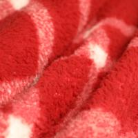 China Grid Pattern Printed Red Velveteen Fabric 250gsm For Bathrobe for sale