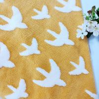 China Jacquard Shu Velveteen Fabric 300gsm For Coat Sofa Cover 100% Polyester Plush Fleece Fabric for sale