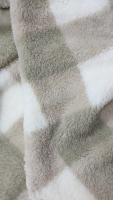 China Plaid Printed Shu Velveteen Fabric 100% Polyester 280gsm for sale