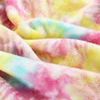 China Tie Dyed Rainbow Garment Soft Sherpa Fabric 240gsm 150D for sale