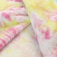China Tie Dyed Rainbow Garment Soft Sherpa Fabric 240gsm 150D for sale