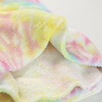 China Tie Dyed Rainbow Garment Soft Sherpa Fabric 240gsm 150D for sale