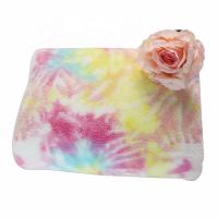 China Tie Dyed Rainbow Garment Soft Sherpa Fabric 240gsm 150D for sale