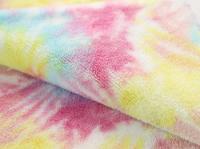 China Tie Dyed Rainbow Garment Soft Sherpa Fabric 240gsm 150D for sale