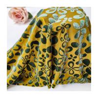 China Flower Pattern Korean Velvet Fabric 140gsm For Women'S Wear Scarf for sale