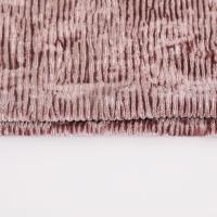 China Solid Crinkle Pleated Korean Velvet Fabric Knitted 260gsm for sale