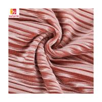 China Fluted Pleated Korean Velvet Fabric Sofa Solid Color for sale