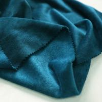 China Indigo Blue Super Soft Plush Fabric 100% Polyester Plain for sale