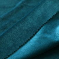 China Indigo Blue Super Soft Plush Fabric 100% Polyester Plain for sale
