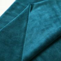China Indigo Blue Super Soft Plush Fabric 100% Polyester Plain for sale
