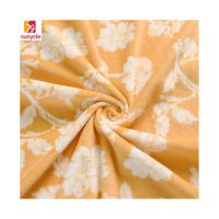 China Flower Pattern Printed Super Soft Fabric 280gsm Double Side Polyester for sale