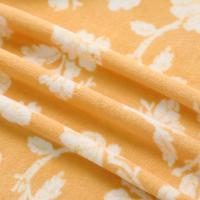 China Flower Pattern Printed Super Soft Fabric 280gsm Double Side Polyester for sale