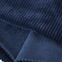 China Thick Striped Super Soft Stretchy Fabric 260gsm Double Side Spandex Polyester for sale