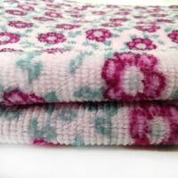 China Flower Printed Jacquard Velour Velvet Fabric 310gsm 100% Polyester for sale