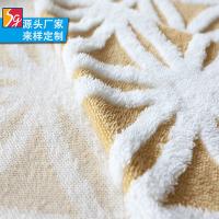 China Sunflower Jacquard Shu Velveteen Fabric 280gsm For Home Textile Blanket Pillowslip for sale