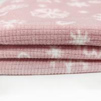 China Soft Jacquard Printed Pink Micro Polar Fabric 160gsm for sale