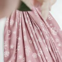 China Soft Jacquard Printed Pink Micro Polar Fabric 160gsm for sale