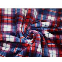 China Plaid Printed 280gsm Micro Fleece Fabric For Garment Scarf for sale