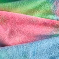 China Tie Dyed 340gsm Brushed Flannel Fabric 150D 288F for sale