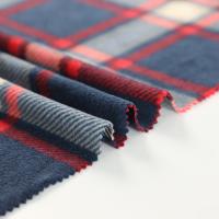 China Plaid Printed Classic Micro Fleece Fabric 350gsm For Gloves Scarf for sale