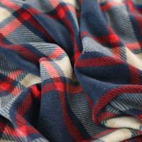 China Plaid Printed Classic Micro Fleece Fabric 350gsm For Gloves Scarf for sale
