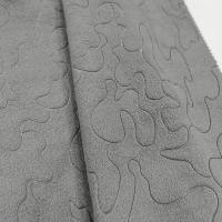 China Patterned Embossed Polyester Microfleece Fabric 220gsm for sale