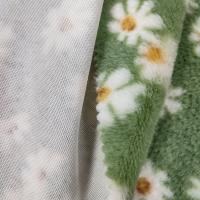 China Pattern 480gsm Faux Rabbit Fur Material Daisy Printed For Handbag for sale