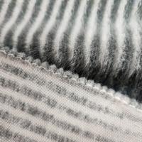China 400gsm Black And White Faux Fur Fabric Wave Line 58'' 60'' for sale