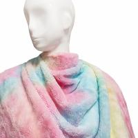 China Tie Dyed Gradient Artificial Fur Fabric Rabbit For Clothes Toy Handbag Upholstery for sale