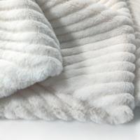 China Concise Solid Sherpa Faux Fur Fabric Embossed Rabbit For Sofa Cover for sale