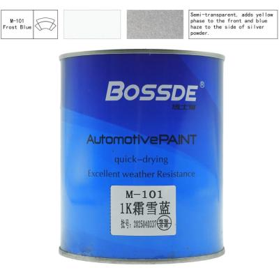 China Frost Blue Car Paint Colorant Long Lasting 1K Basecoat 1L Strong Adhesion Formula for sale
