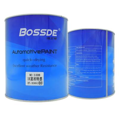 China Premium 1K Blue Undertone Black Automotive Basecoat Long Lasting Gloss Strong Adhesion for sale