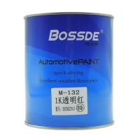 China Brilliant Transparent Red 1K Automotive Paint Vivid Pure Tone High Durability Fast Drying for sale