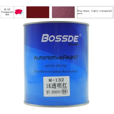 China Exclusive 1K Transparent Red Automotive Coating Intense Easy Spraying Long Shelf Life for sale