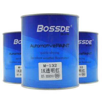 China High Performance Transparent Red 1K Automotive Paint Easy Spraying Reliable Durability for sale