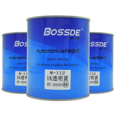 China Transparent Yellow 1K Automotive Paint Basecoat Stable Greenish Hue for sale