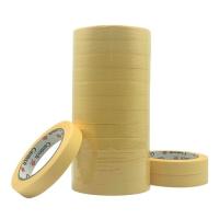 China Premium Yellow High Temperature 100 Degree Automotive Masking Tape For Car Painting for sale