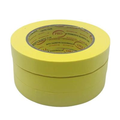 China 100 Degree Heat Resistant Yellow Masking Tape For Auto Refinishing for sale