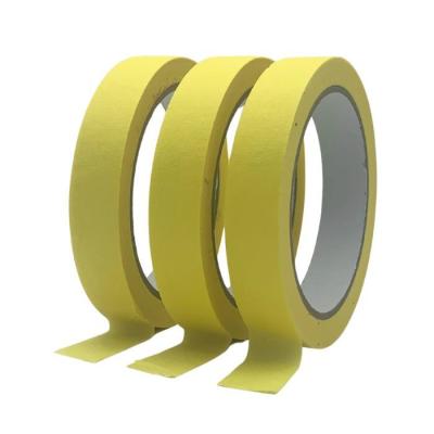 China OEM 100 Degree Yellow Automotive Masking Tape For Automotive Body Refinish Repair for sale