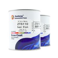 China Zuotong Auto Body Black Paint Durable Strong Coverage Solution 1L Easy Spray Refinish for sale